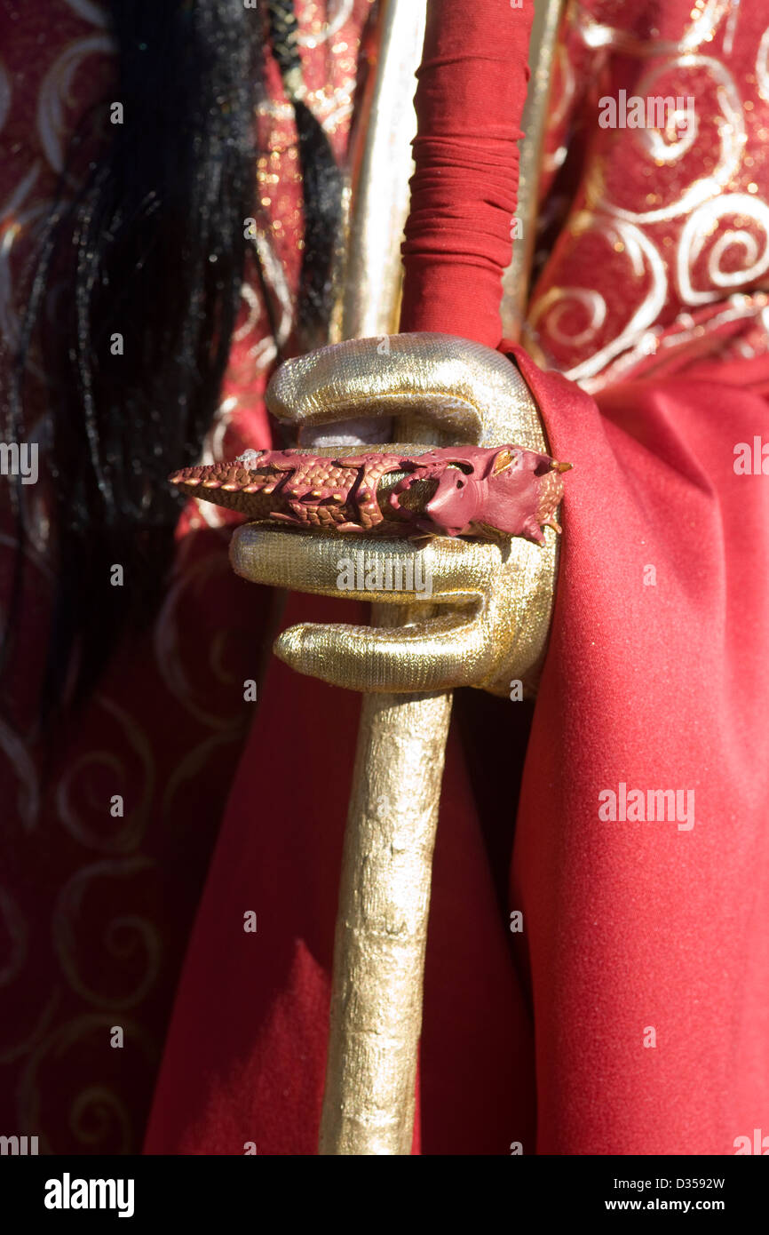 Decorative Gloved Hand holding a Stave for the Venice Carnival Stock ...