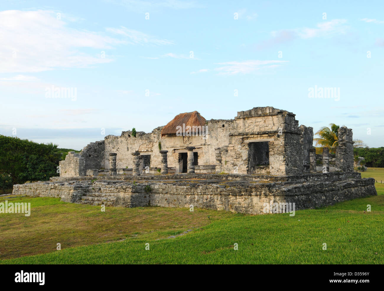 Ancient Mayan Ruins named Temple of the Descending God in Tulum, Mexico ...