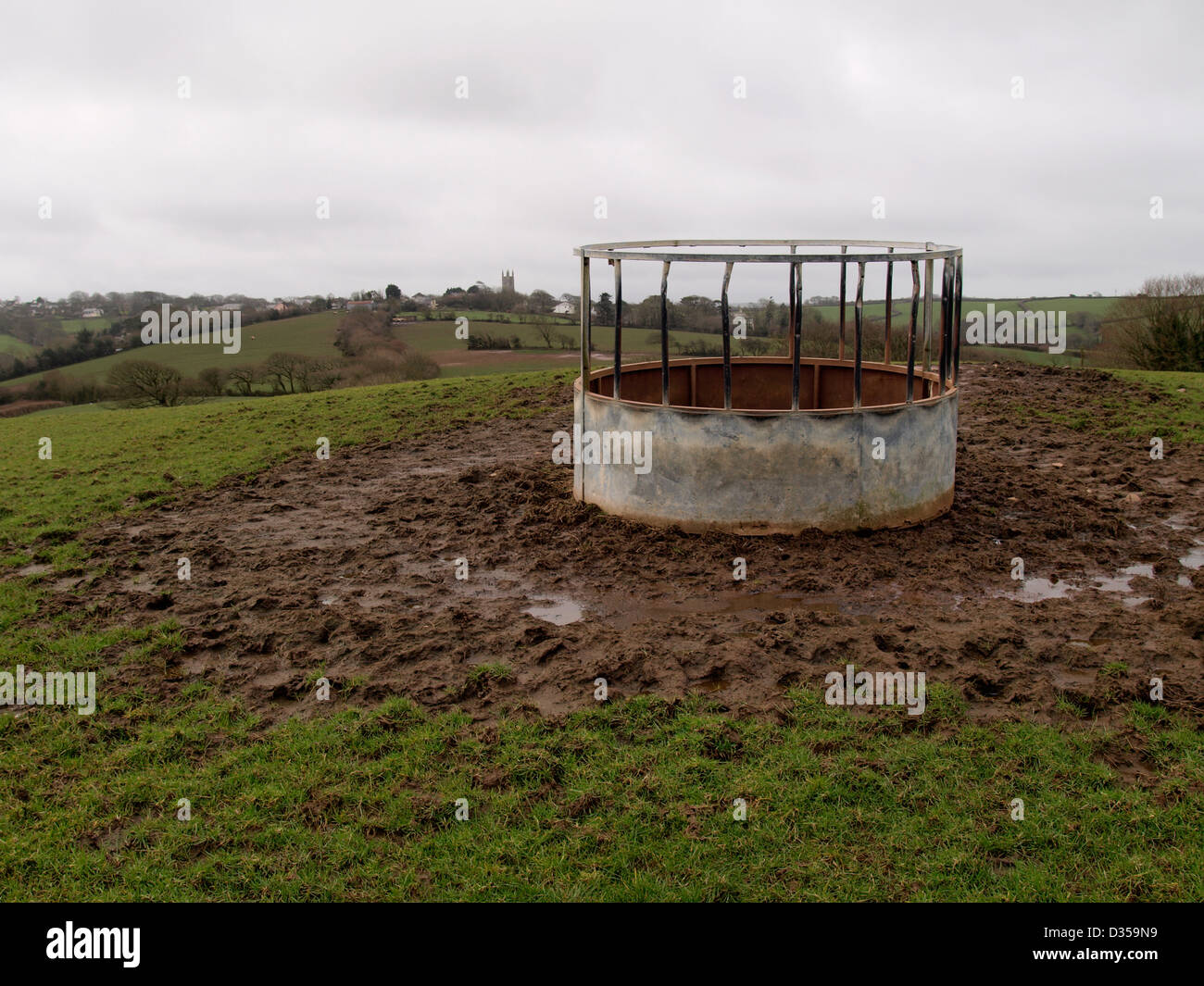 Farm animal feeder, Cornwall, UK Stock Photo - Alamy
