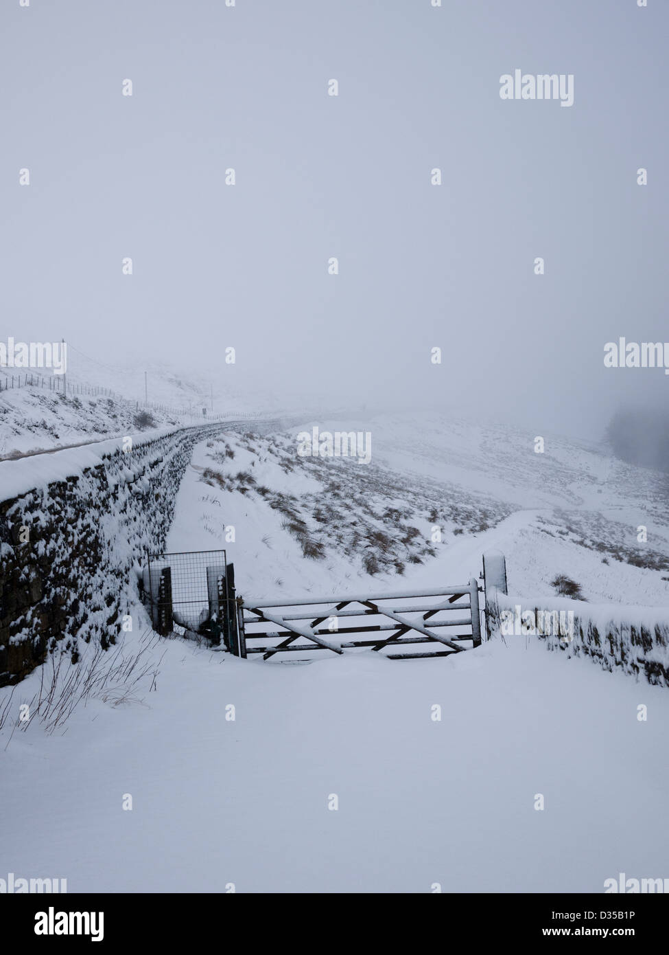 Snow blizzard,Saddleworth, England, UK Stock Photo - Alamy