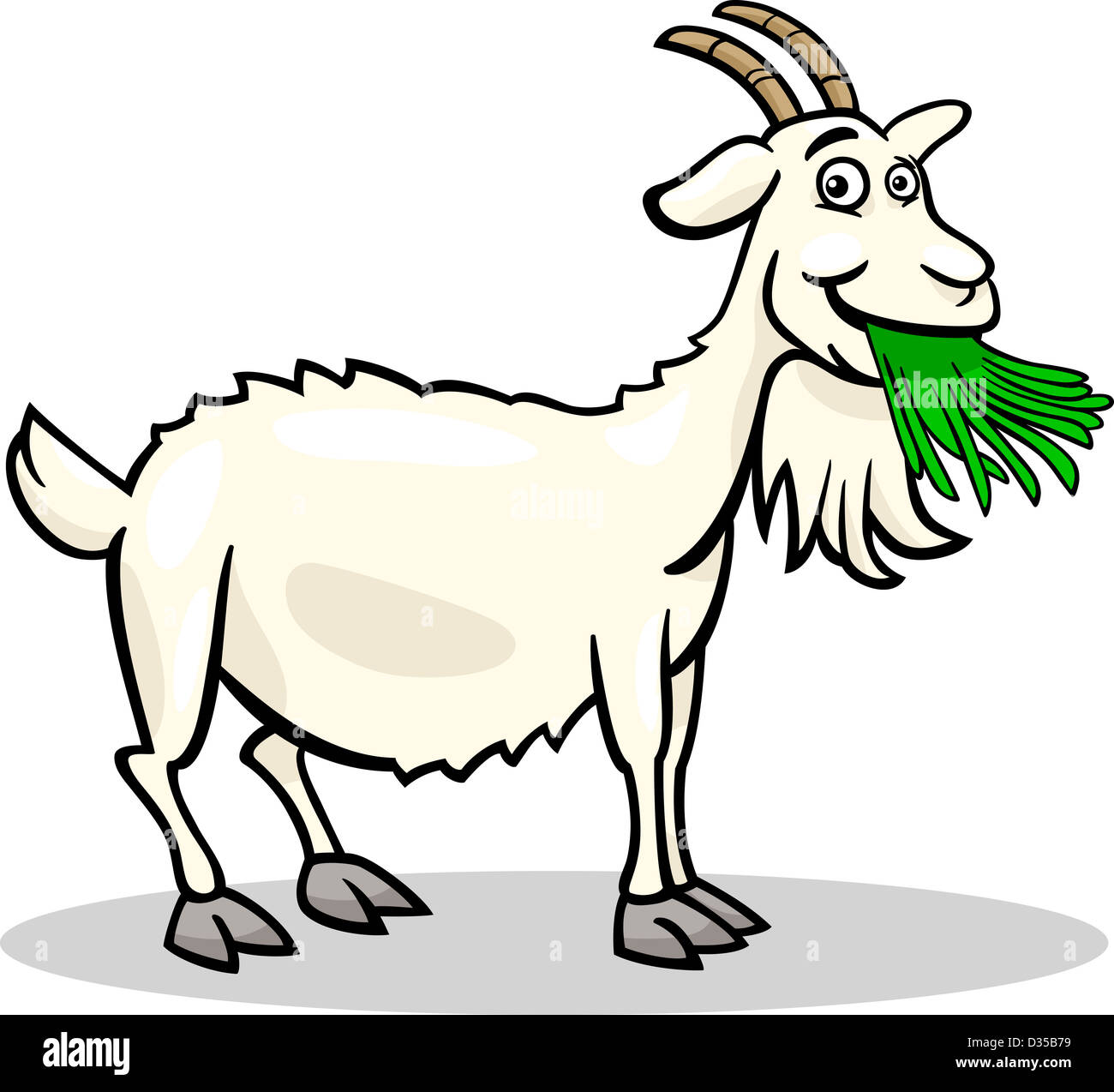 Cartoon Illustration of Funny Goat Farm Animal Stock Photo - Alamy