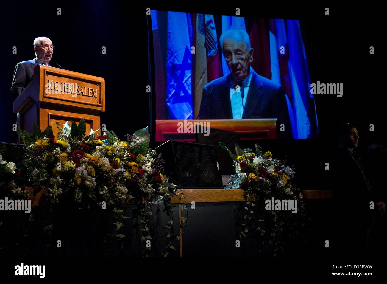Israeli President Shimon Peres formally opens the Jerusalem ...