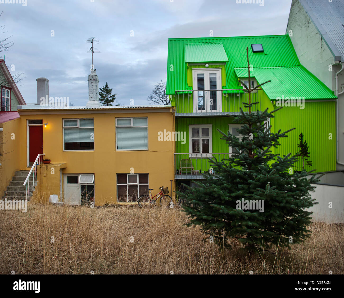 Colorful houses in the old town of Reykjavik Stock Photo - Alamy