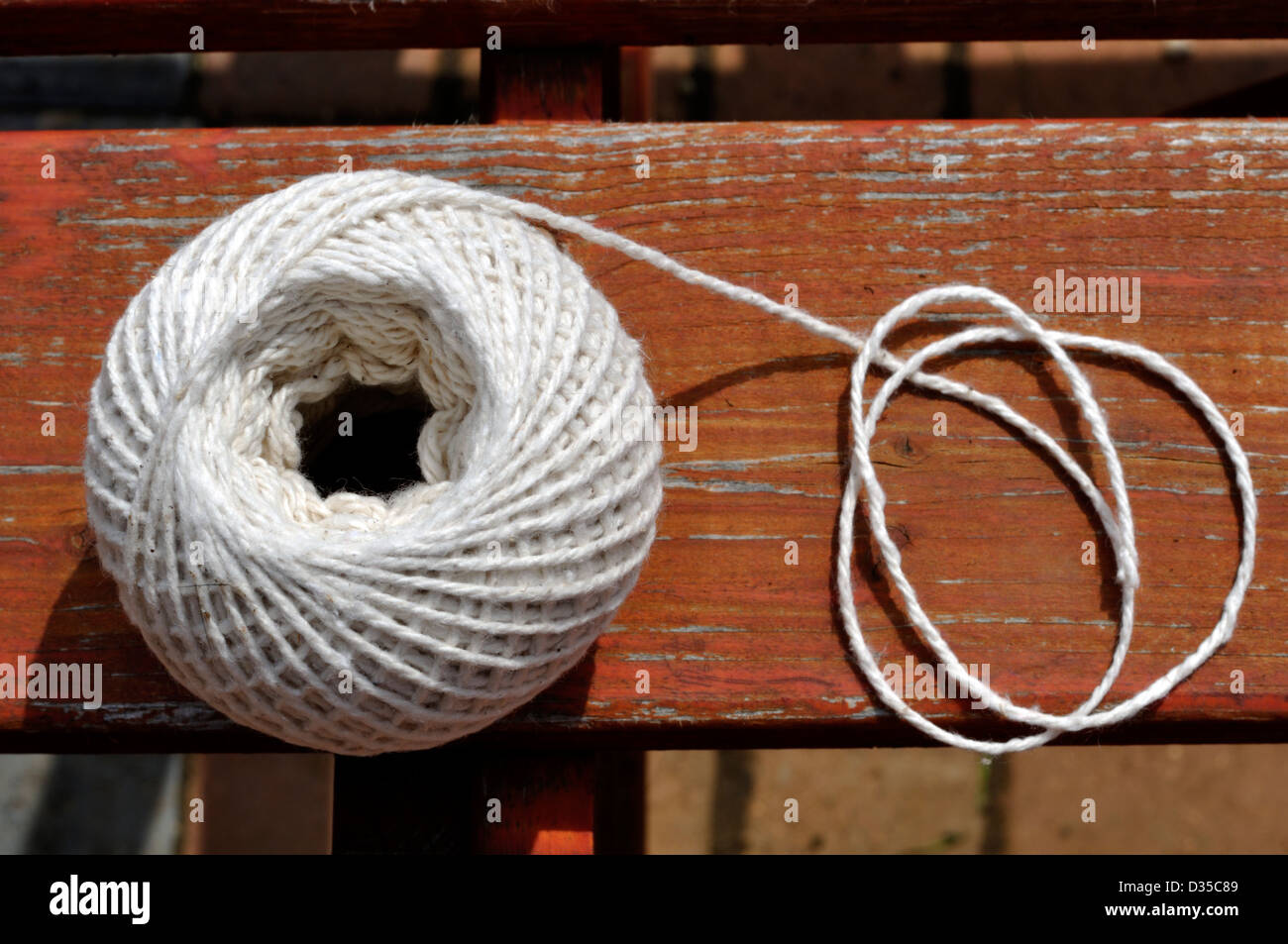 White Ball of String Stock Photo - Alamy