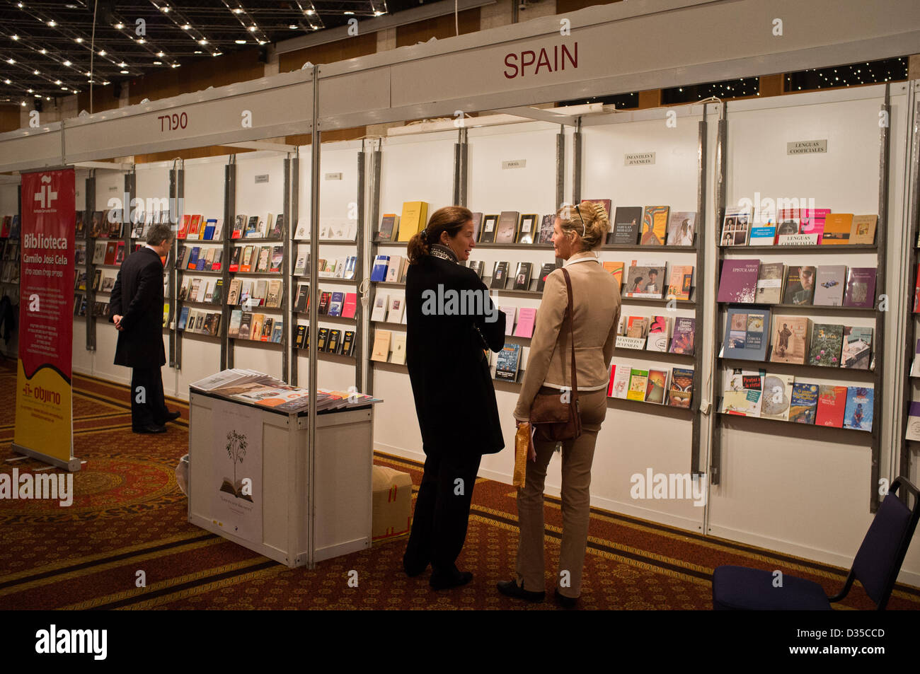 A Spanish bookstand at the Jerusalem International Book Fair. Jerusalem ...