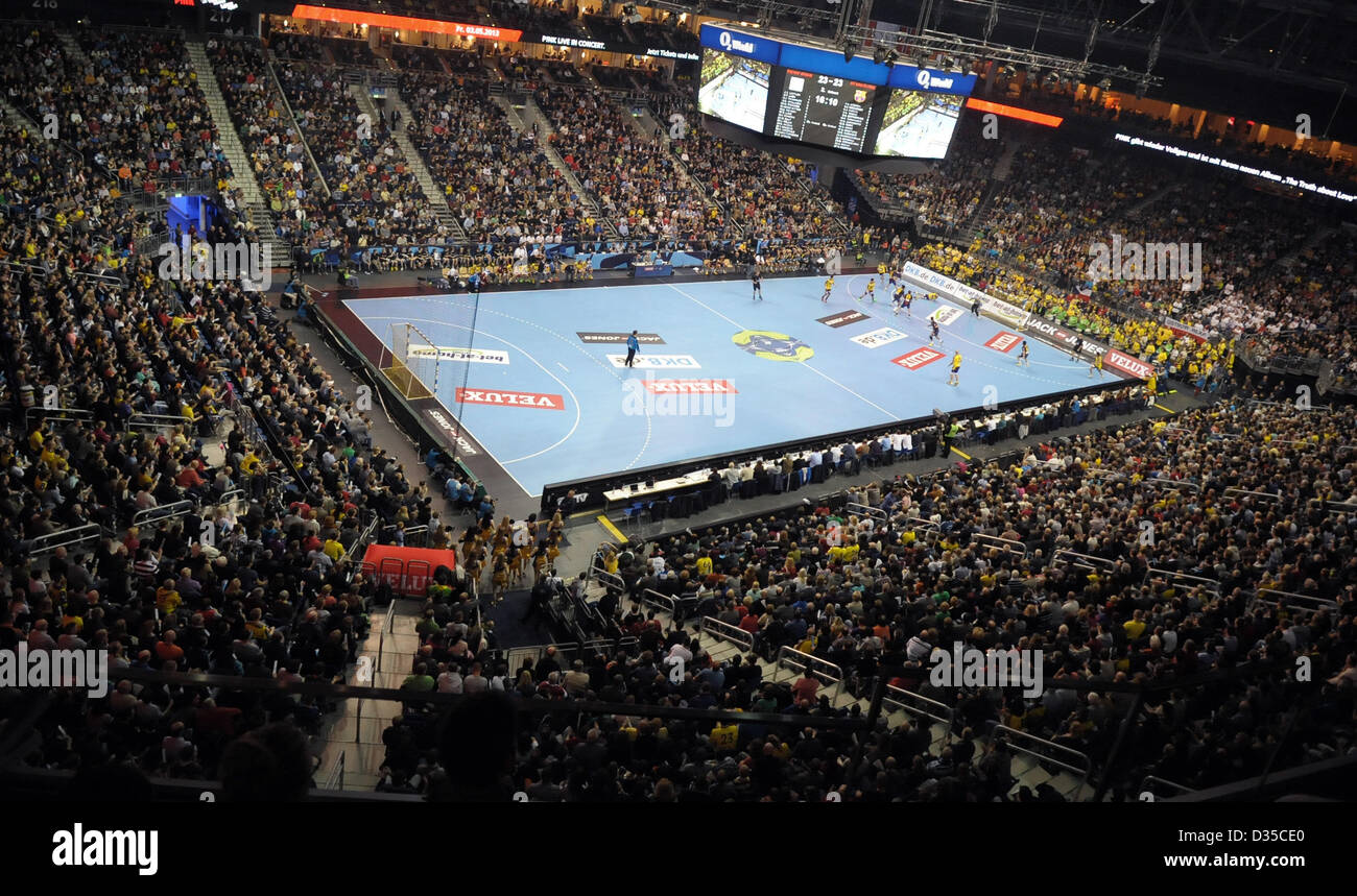 View of the arena during the Handball Champions League match between ...