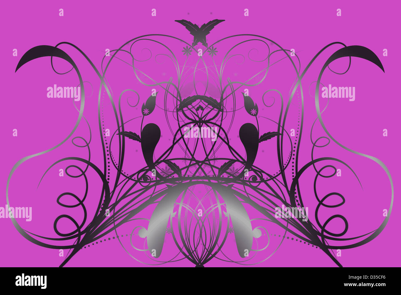 Beautiful illustrated flower background design with gradient Stock ...