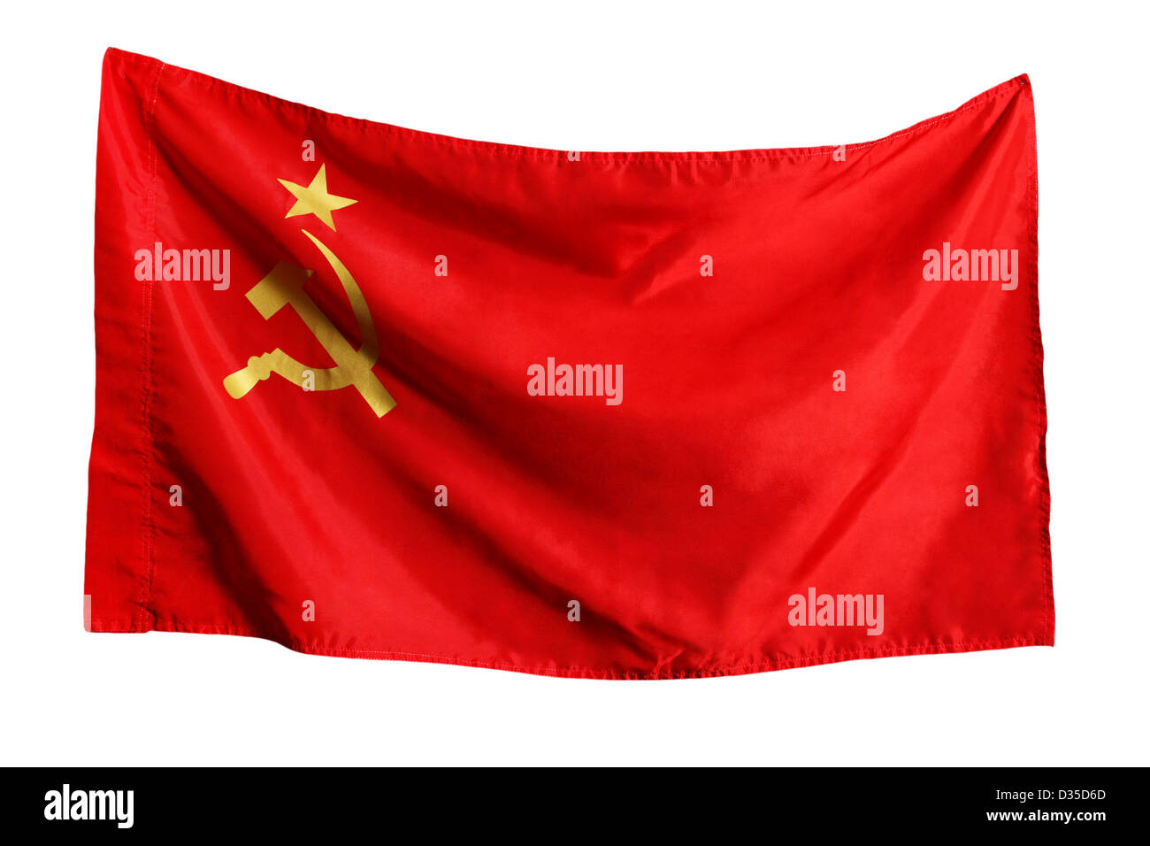 The Soviet flag isolated on a white background Stock Photo - Alamy
