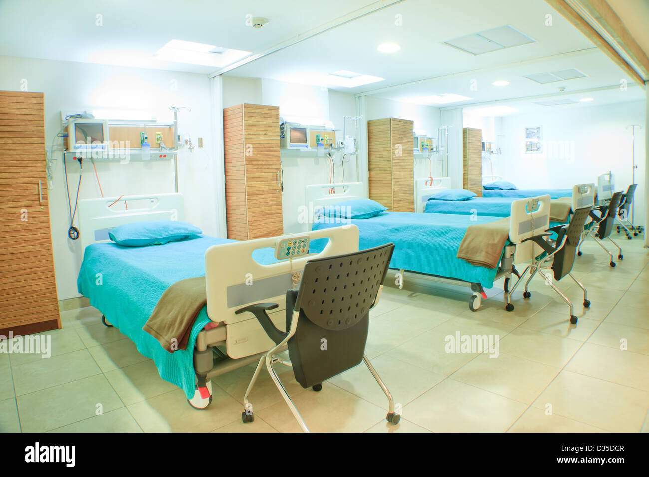 studio shot representing hospital ward fully equipped Stock Photo - Alamy