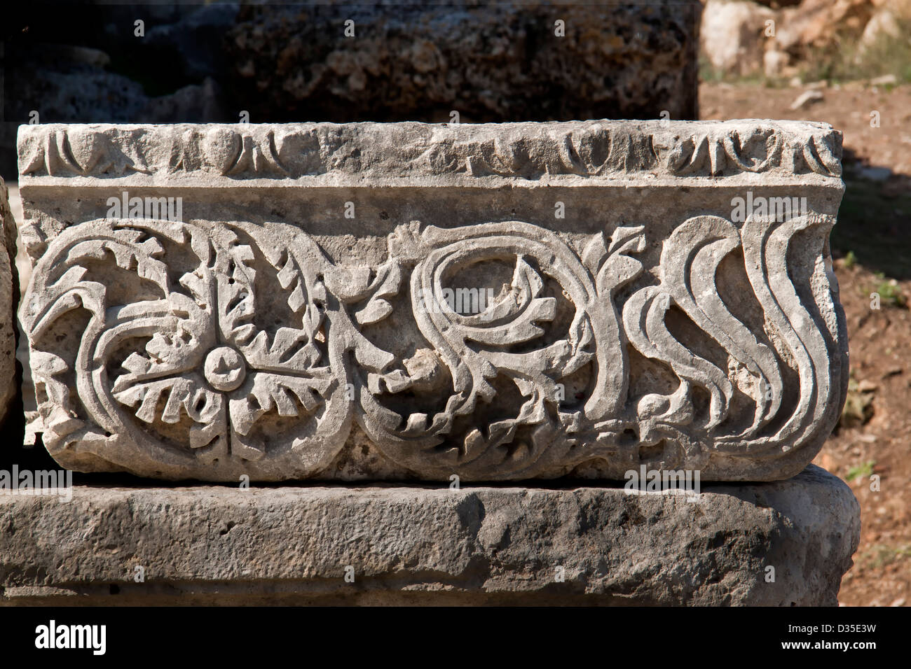 Roman carved stone Stock Photo - Alamy