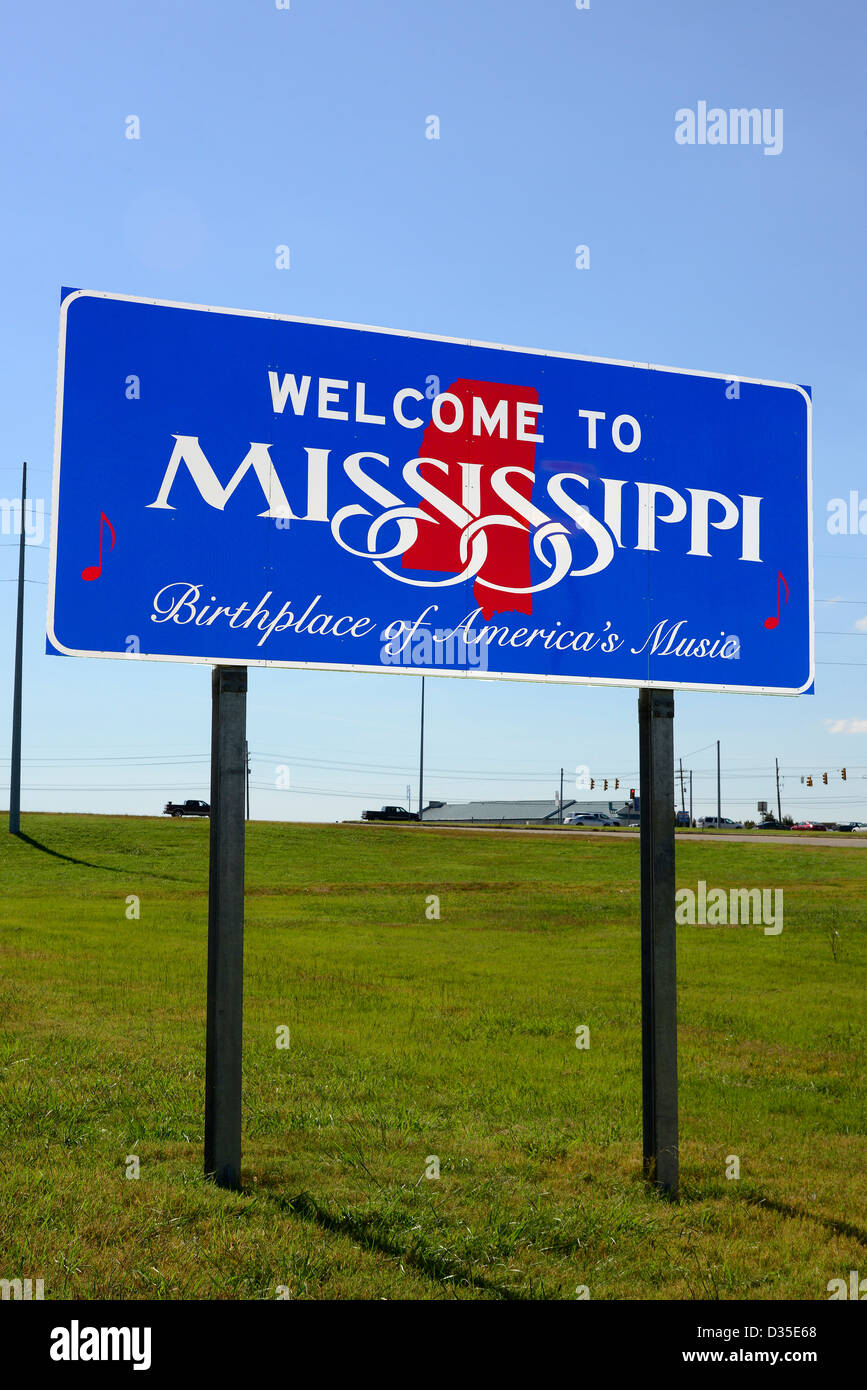 Mississippi Welcome Sign Usa High Resolution Stock Photography and ...