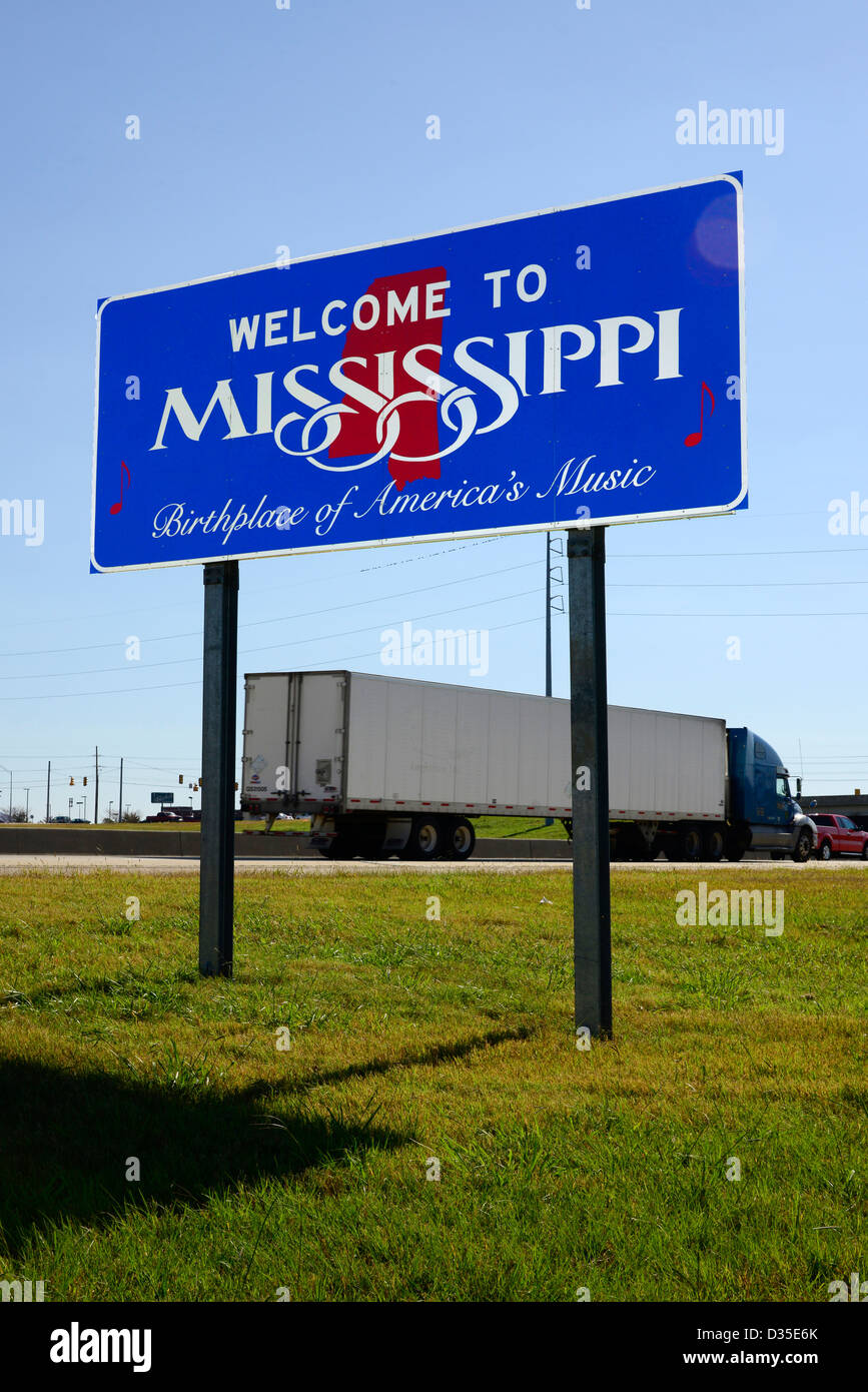Welcome to mississippi sign hi-res stock photography and images - Alamy