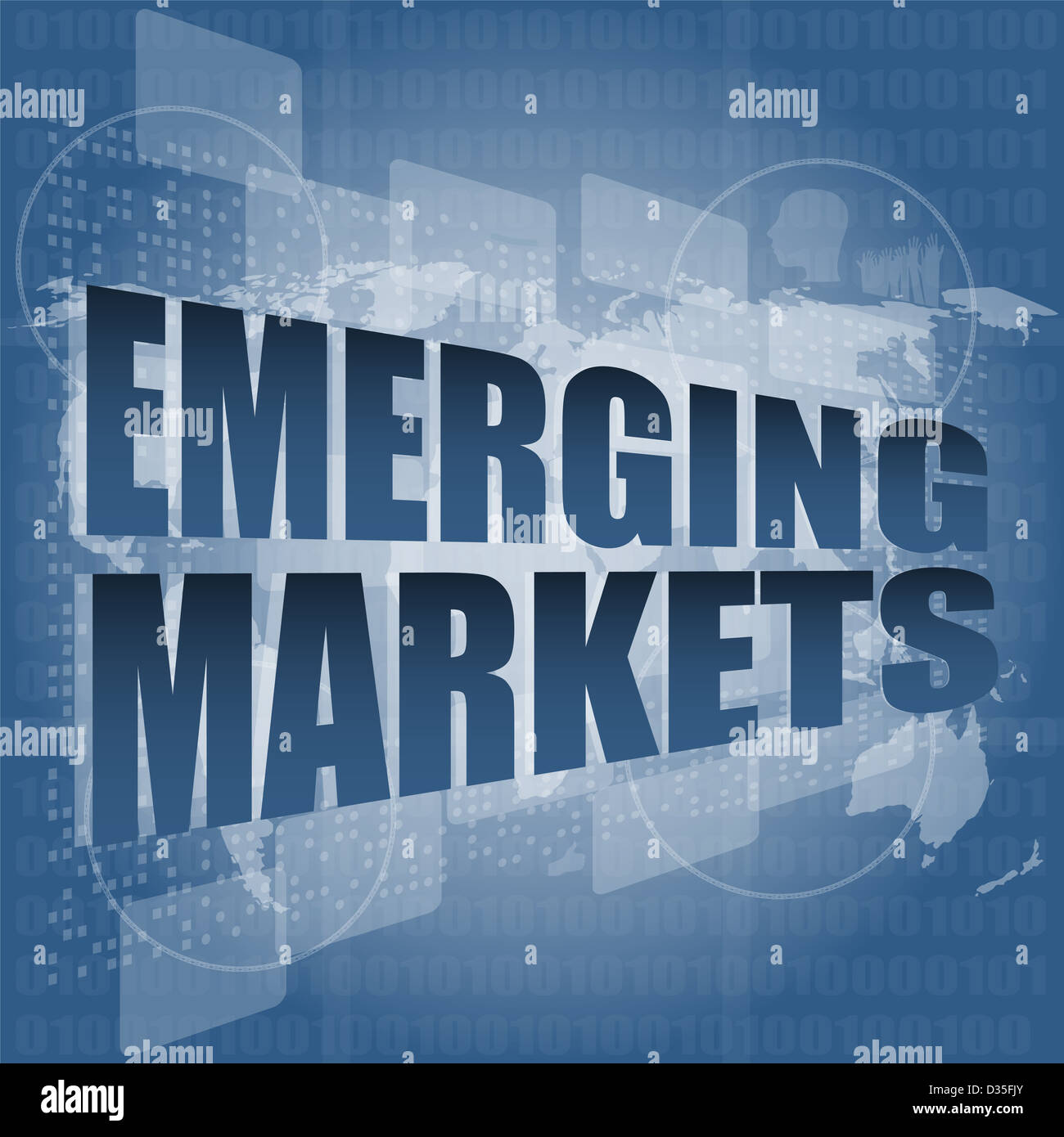 word emerging marketing on digital touch business screen Stock Photo ...