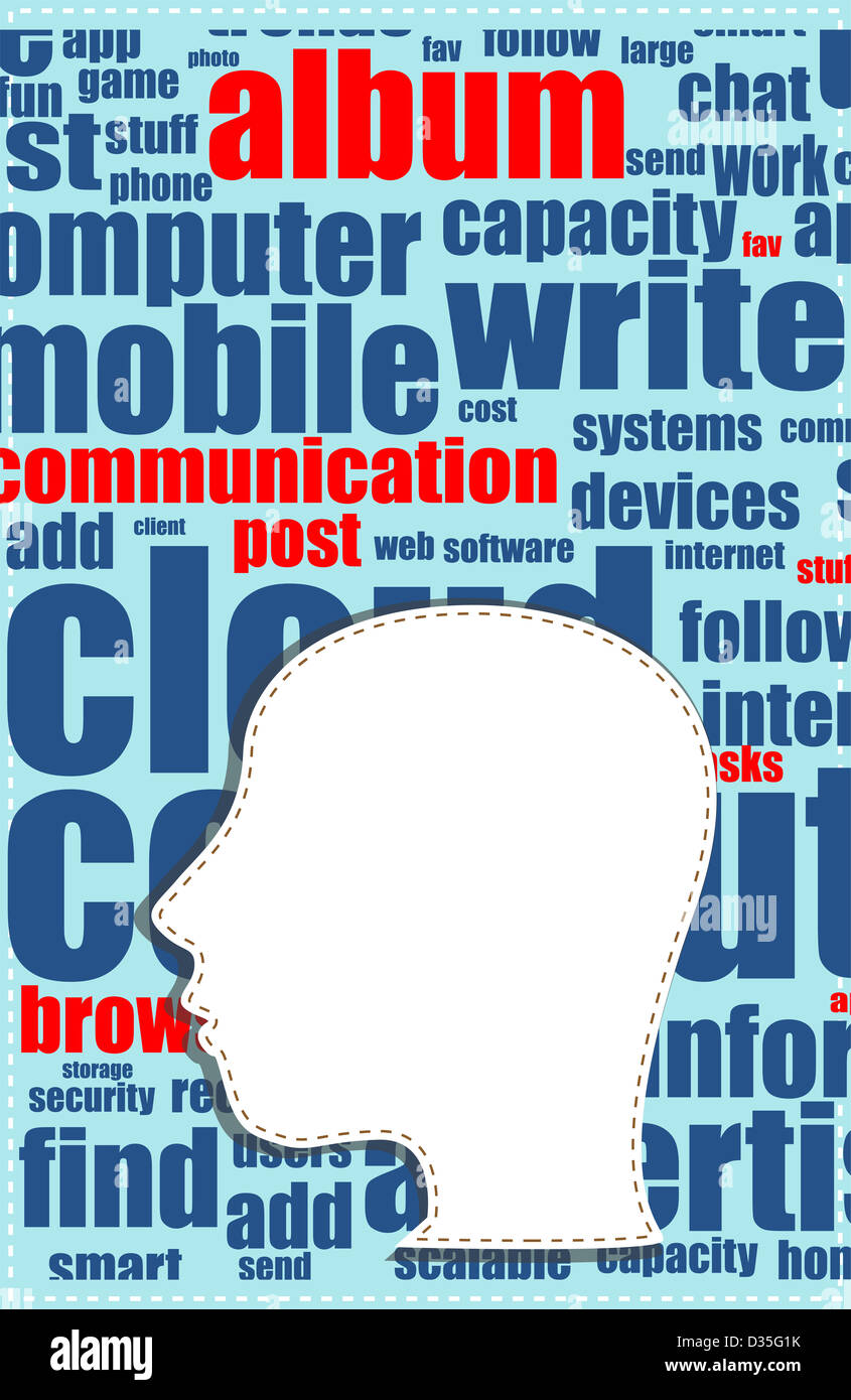 Word cloud, tag cloud text business concept and arrangement for human ...