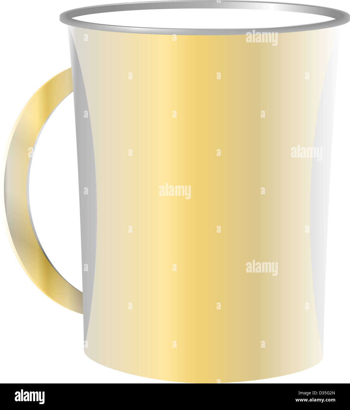 yellow cup object isolated on white background Stock Photo - Alamy