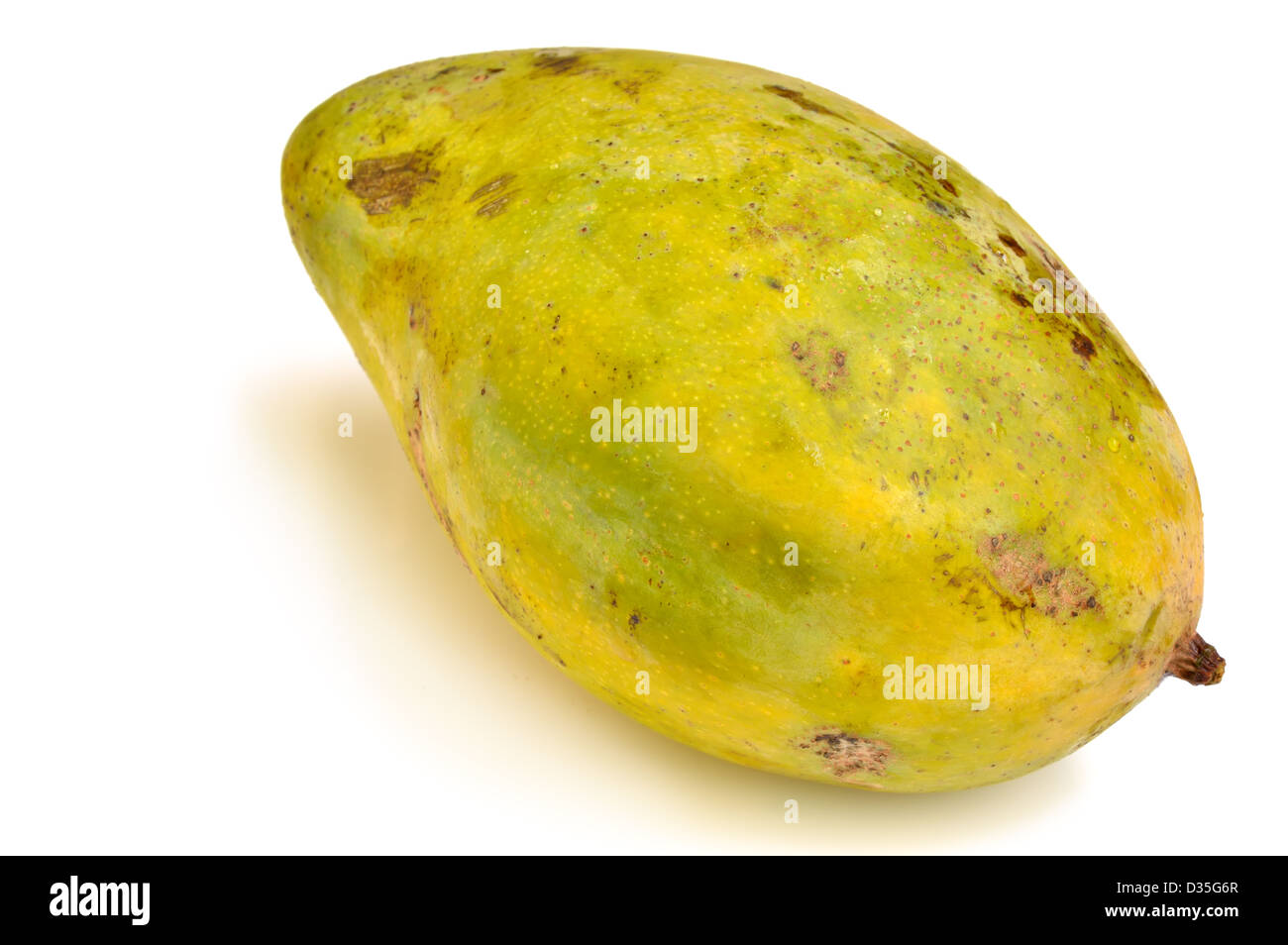 Thai mango on a white background close-up Stock Photo - Alamy
