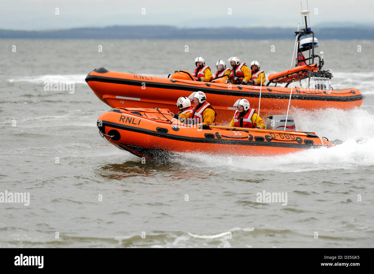 Royal National Lifeboat Institution RNLI Atlantic 85 craft Elaine and ...