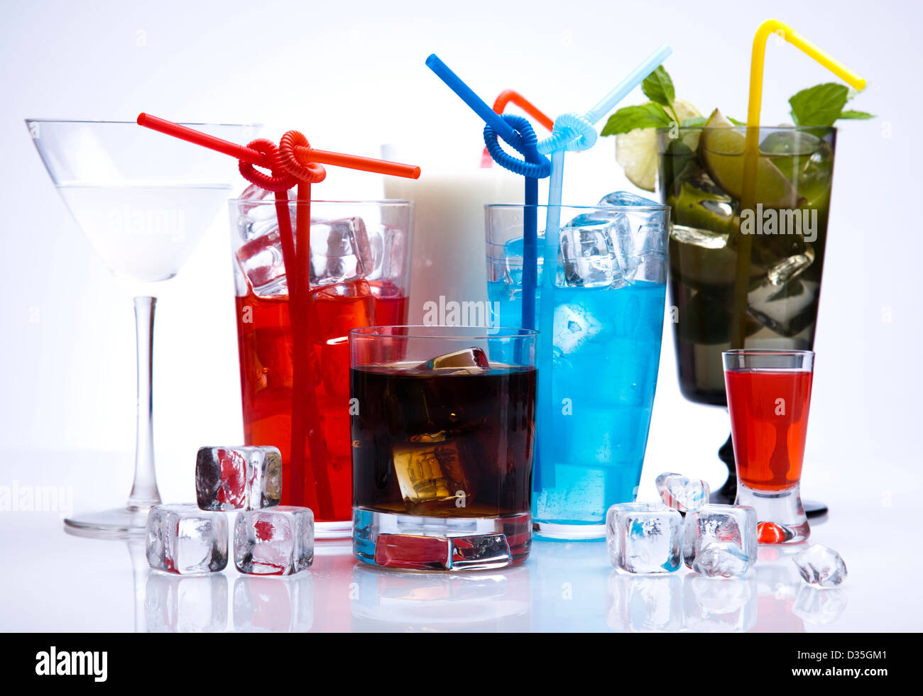 Fresh drinks with fruits Stock Photo - Alamy