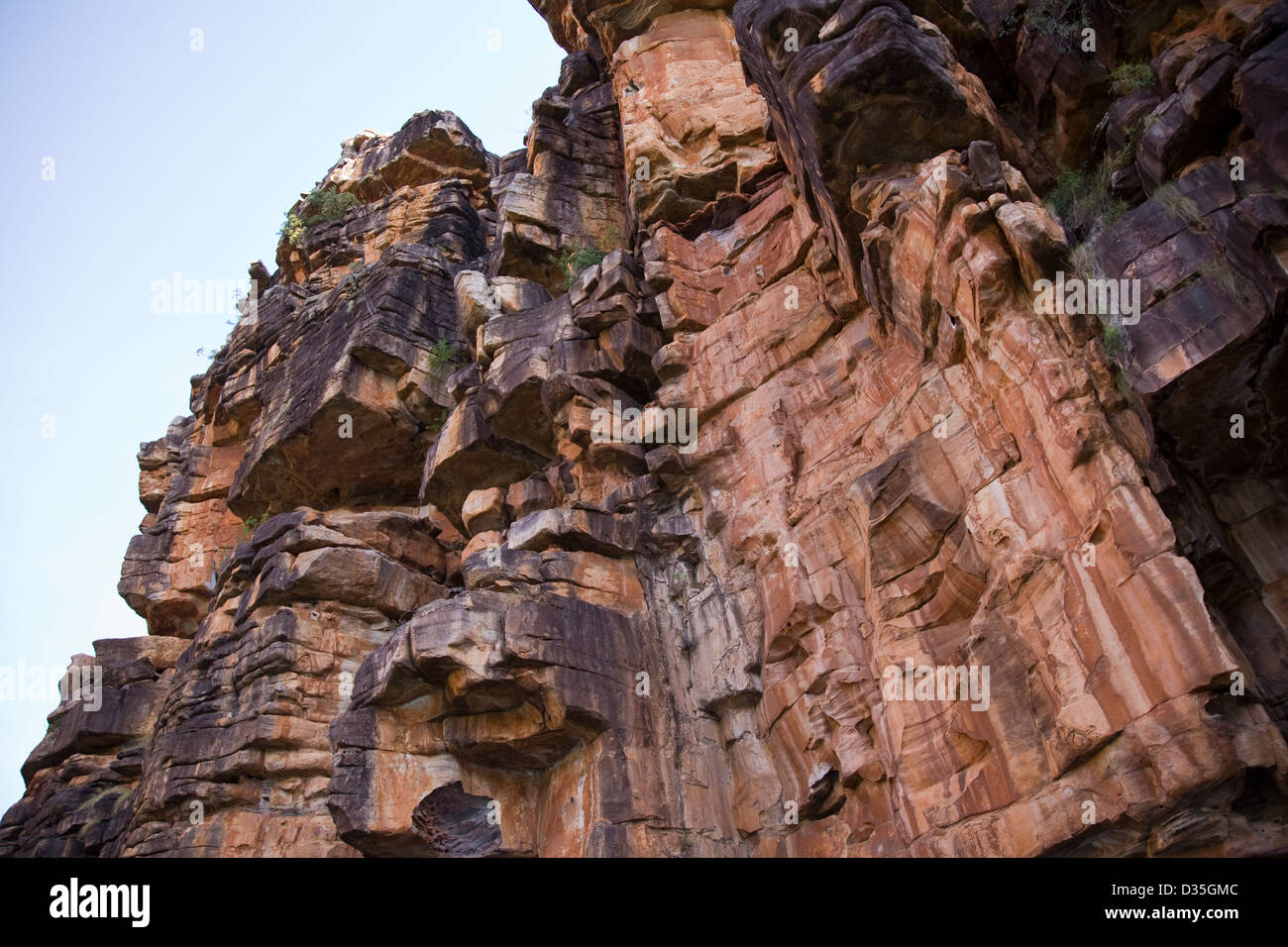 Sandstone scenery along the King George River, Kimberley coast, Western ...