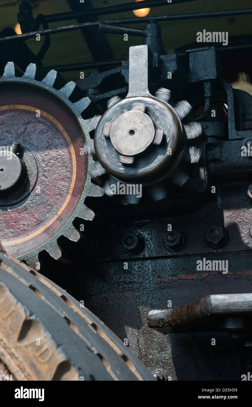 Detail of working steam engine, with motion blur, at Cheshire Steam ...