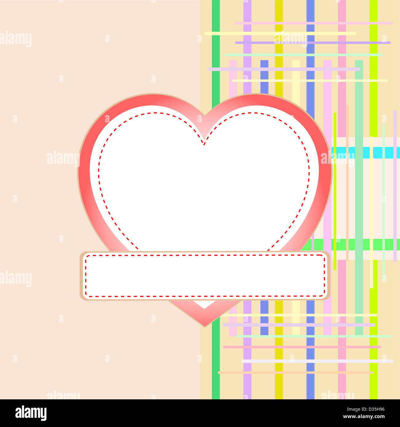 Valentine heart card design - spring holiday card Stock Photo - Alamy