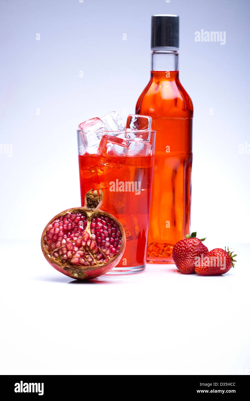 Fresh drink with grenade Stock Photo - Alamy