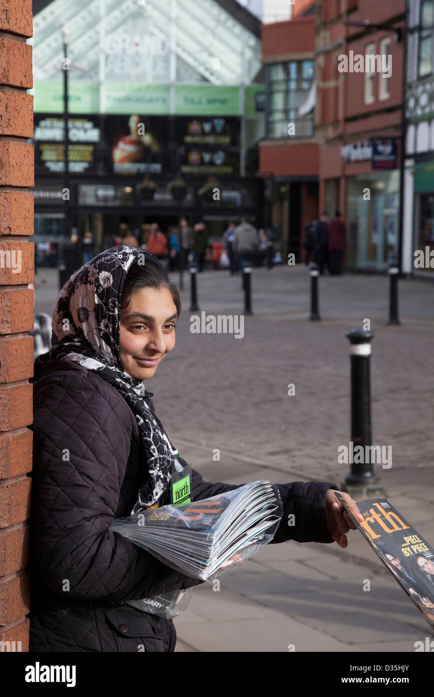 Female Big Issue Seller The shops, mall and streets of the Lancashire ...