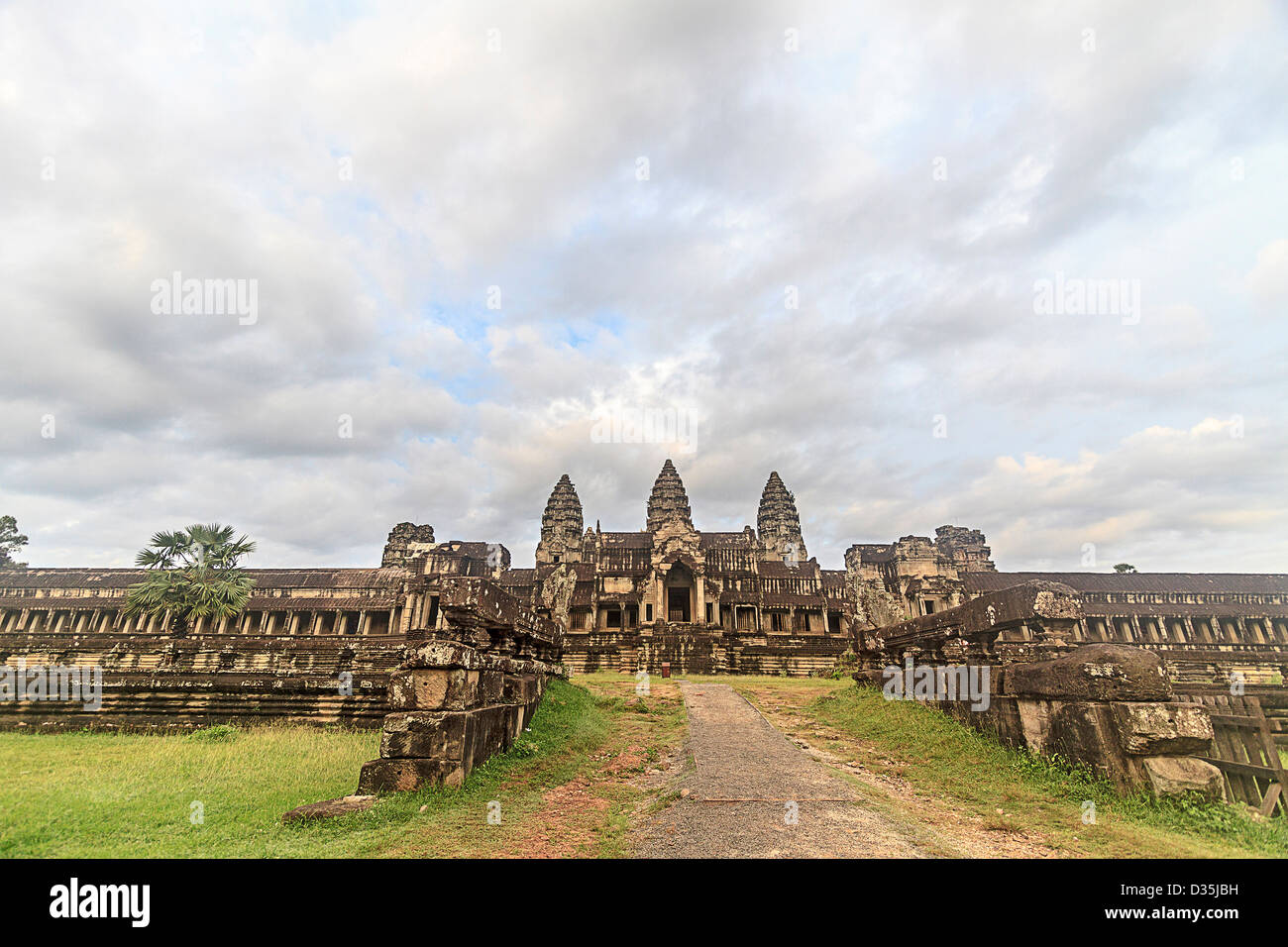 East entrance of Angkor Wat, the largest Hindu temple complex in the ...