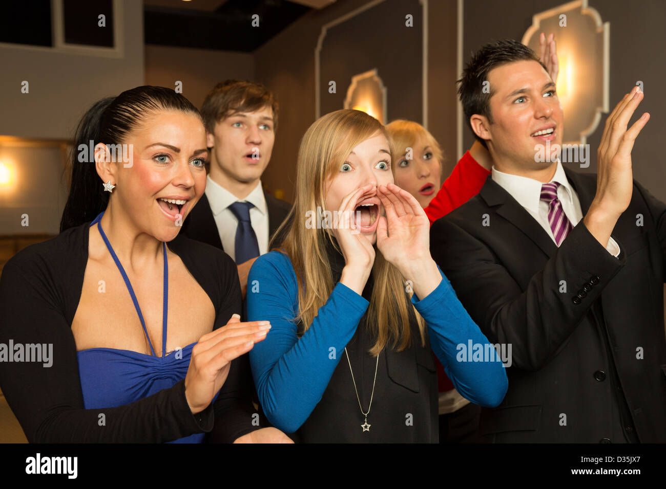 Audience clapping in movie theater hi-res stock photography and images ...
