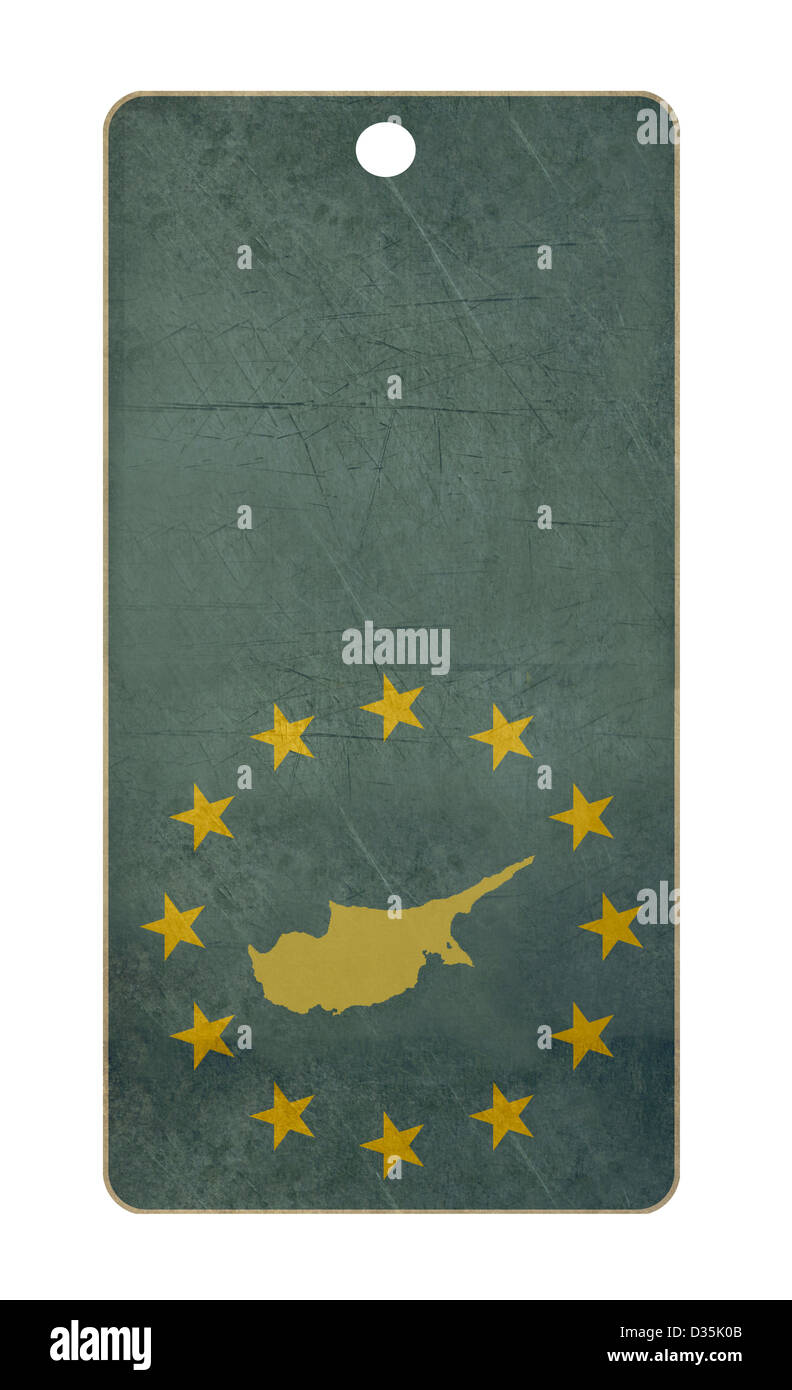 Cyprus travel tag isolated on white background with copy space Stock ...