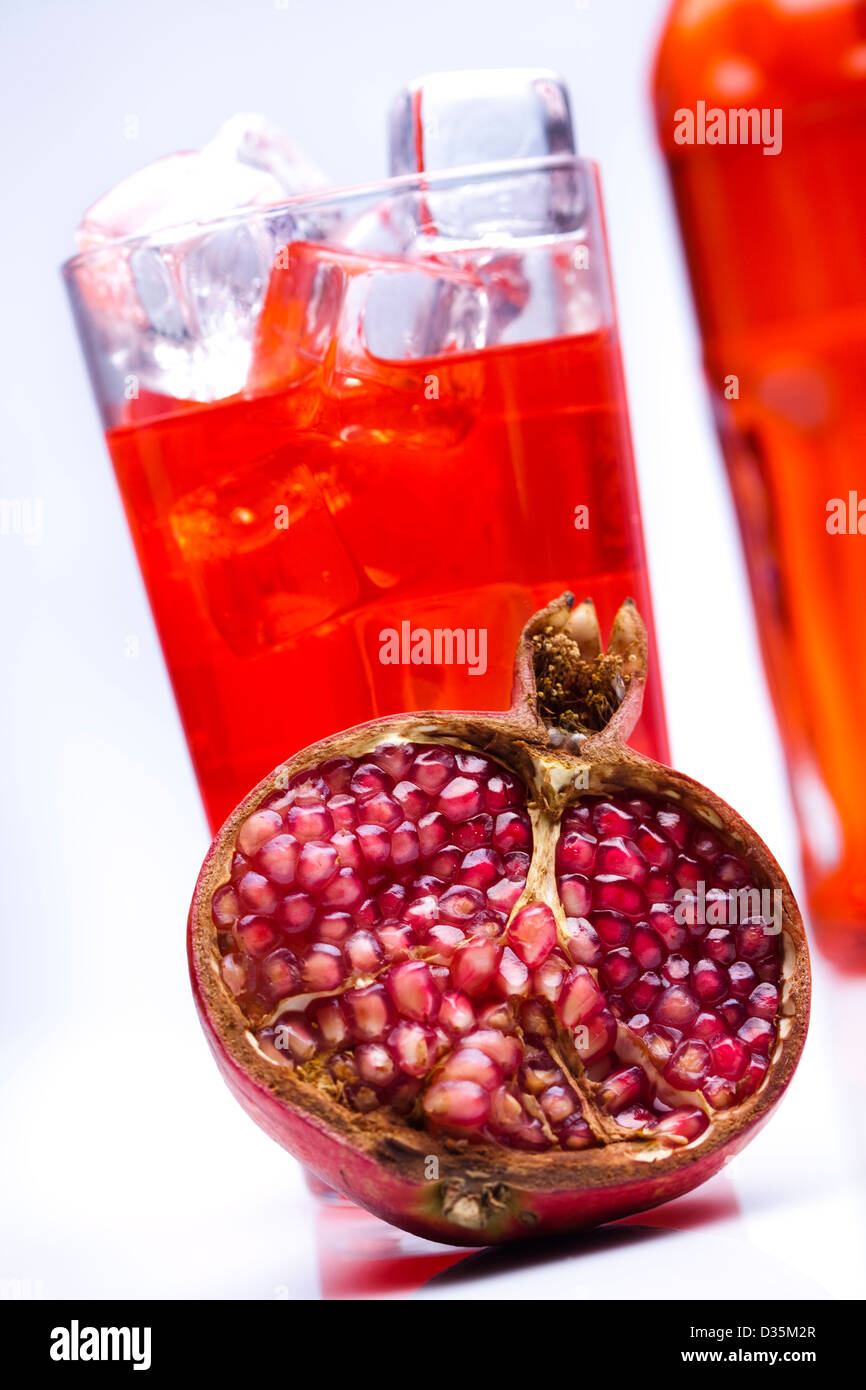 Fresh drink with grenade Stock Photo - Alamy