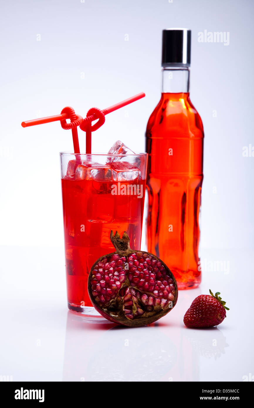 Fresh drink with grenade Stock Photo - Alamy