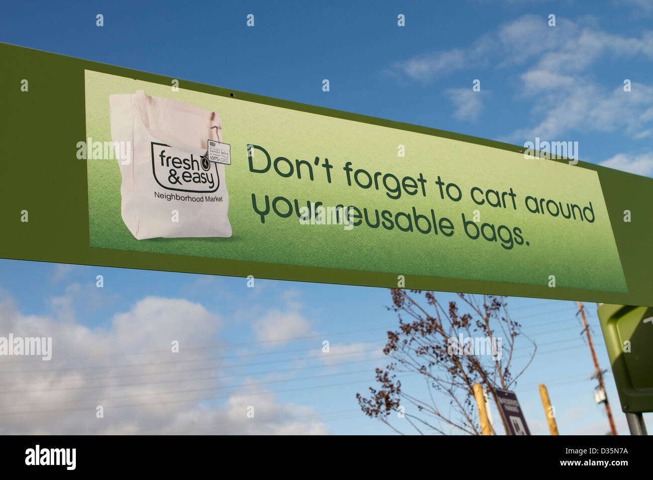 Fresh & Easy Neighborhood Market sign a chain of grocery stores ...