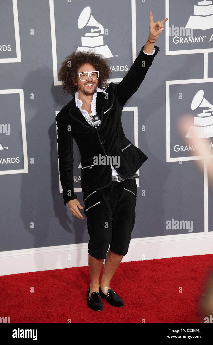 Los Angeles, California, USA. 10th February 2013. Red Foo arrives for ...
