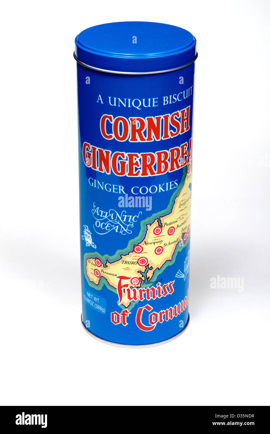 Furniss of Cornwall, Cornish Gingerbread biscuits cookies on a white ...