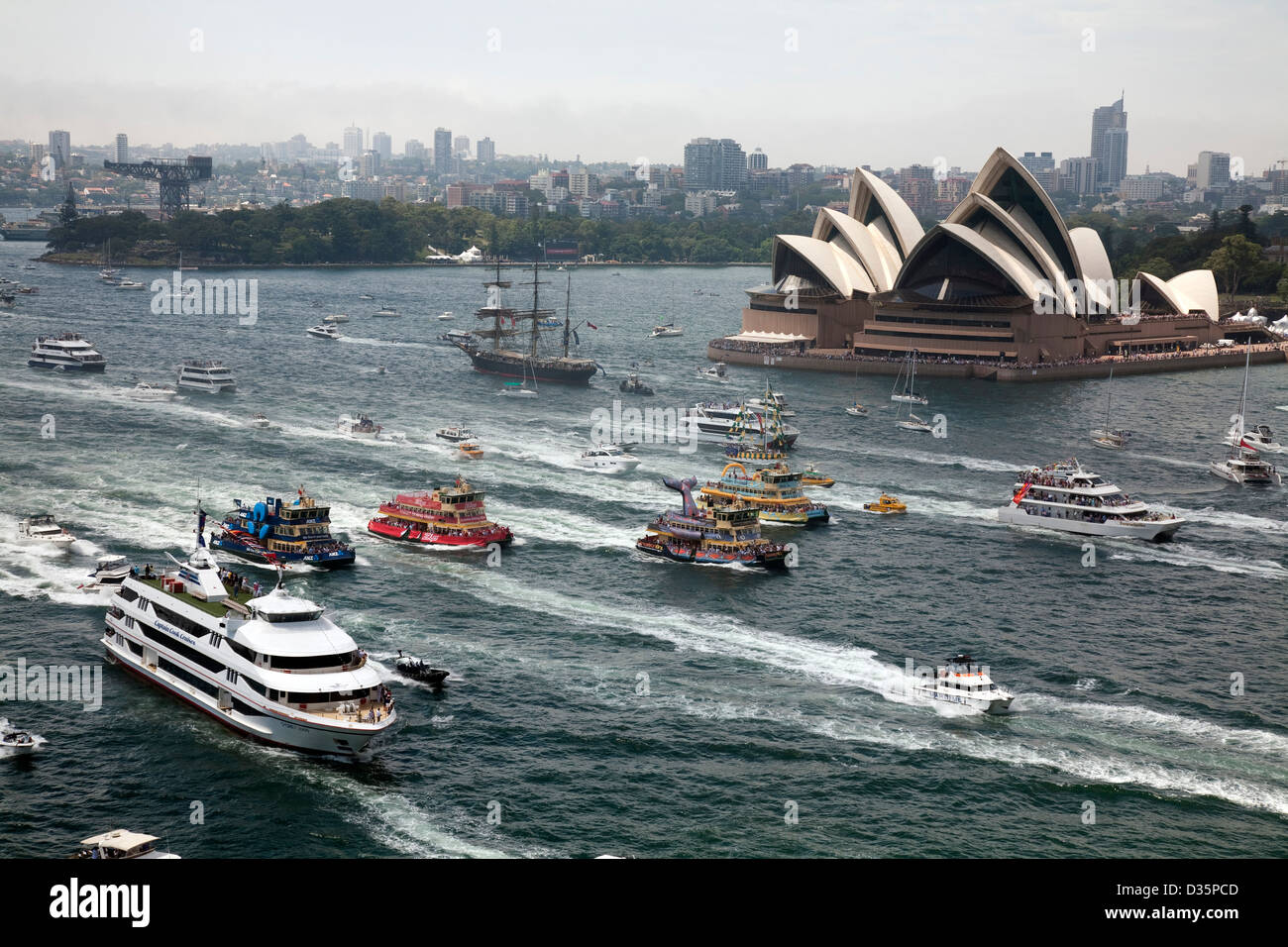Ferrython Race Sydney Harbour Ferry Race on Australia Day 2011 Stock ...