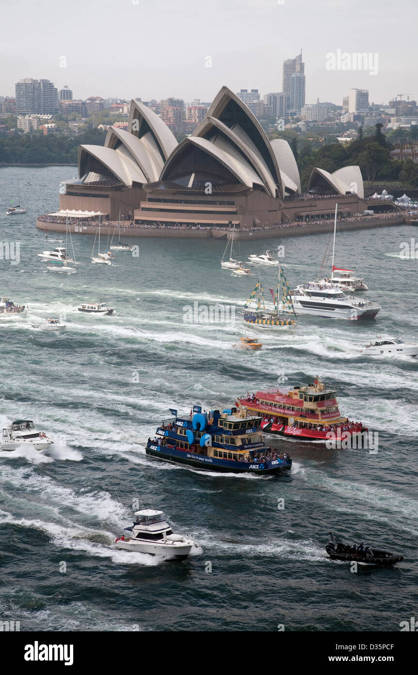 Ferrython Race Sydney Harbour Ferry Race on Australia Day 2011 Stock ...