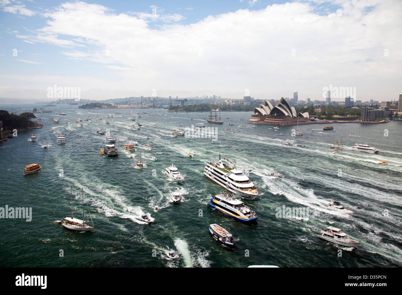 Ferrython Race Sydney Harbour Ferry Race on Australia Day 2011 Stock ...