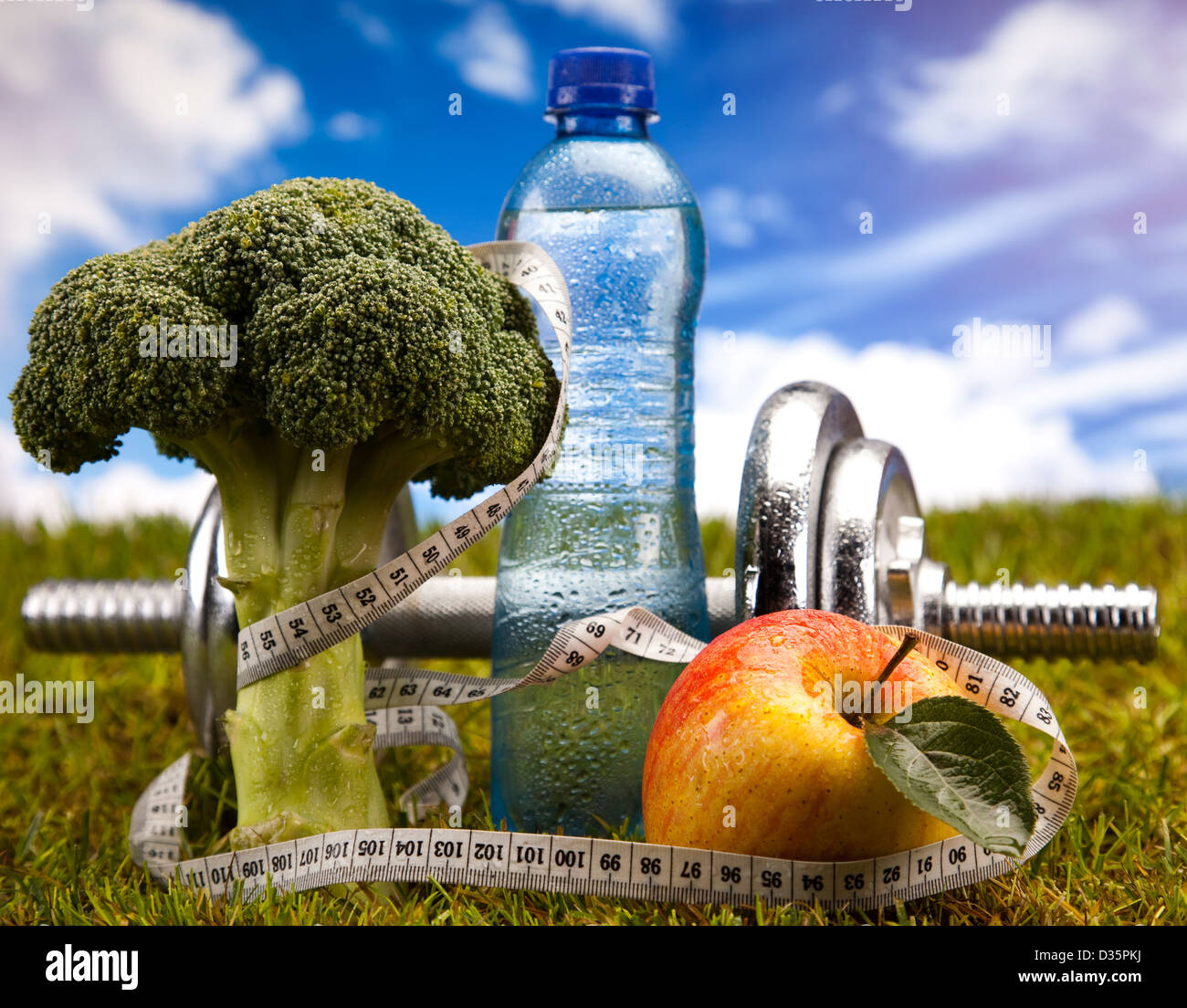 Fitness diet,vegetables and fruits Stock Photo - Alamy
