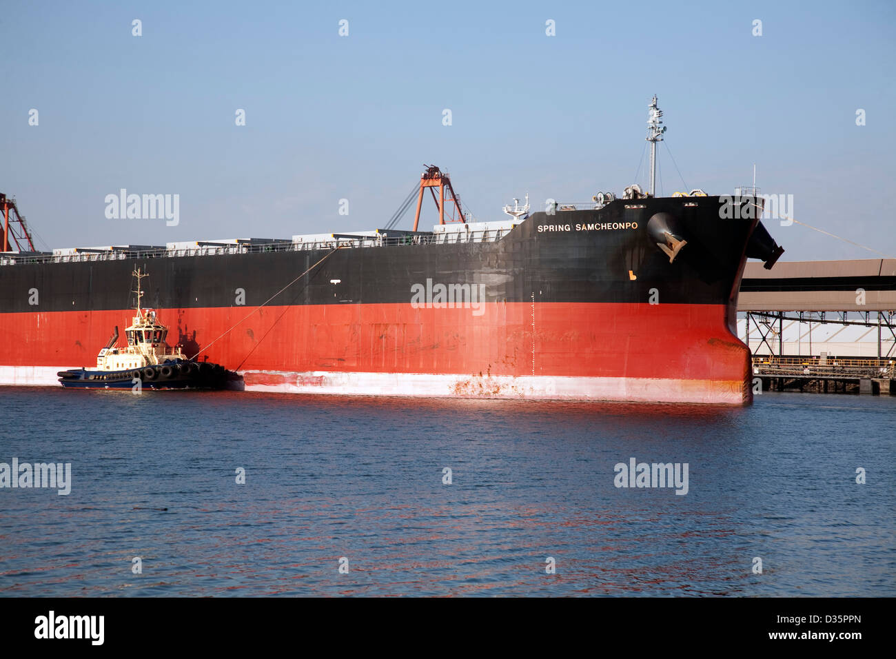 Panamax Dry Bulk Carrier MV Spring Samcheonpo arriving in Newcastle ...