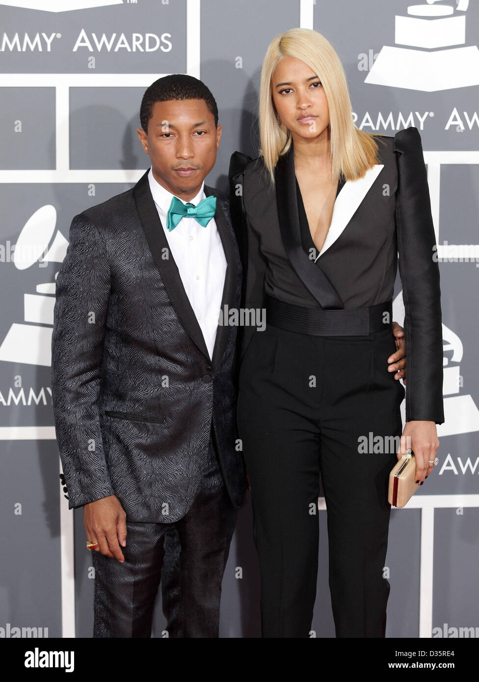 Los Angeles, California, USA. 10th February 2013. Pharrel arrives for ...