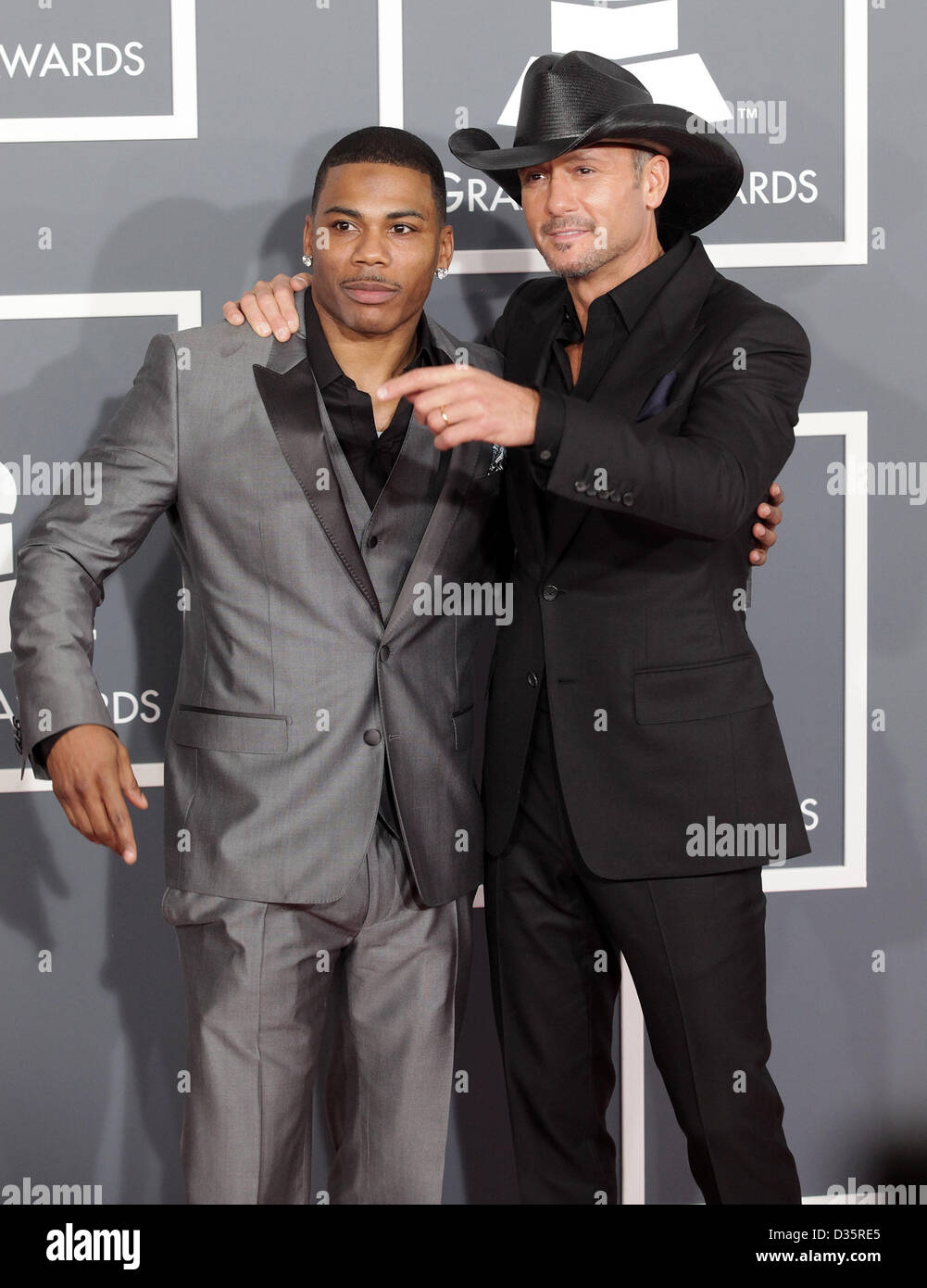 Los Angeles, California, USA. 10th February 2013. Nelly & Tim McGraw ...
