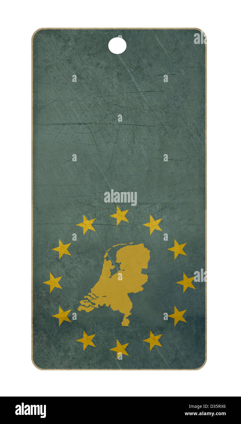 Netherlands travel tag isolated on white background with copy space ...