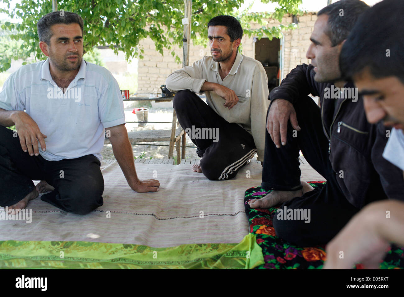Yaghnobi farmers in Zafarabod, Tajikistan, where they were forcibly ...