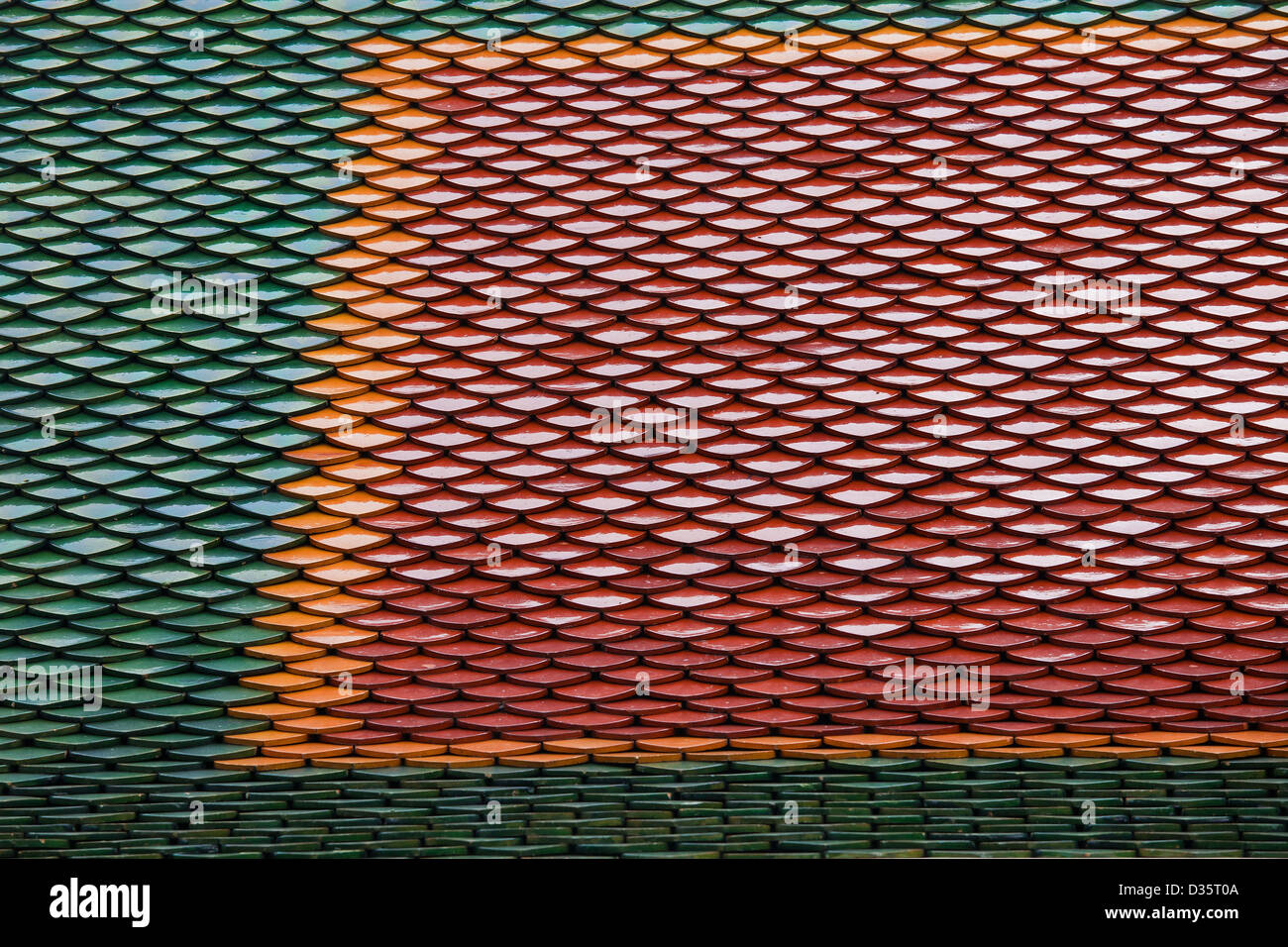 thailand temple, bangkok culture with beautiful coloured / color red ...