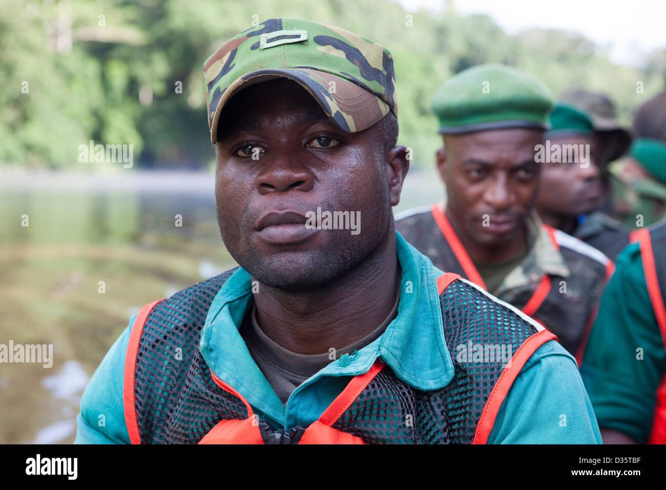 CONGO, 29th Sept 2012: A bi-national group of ecoguards from Cameroon ...