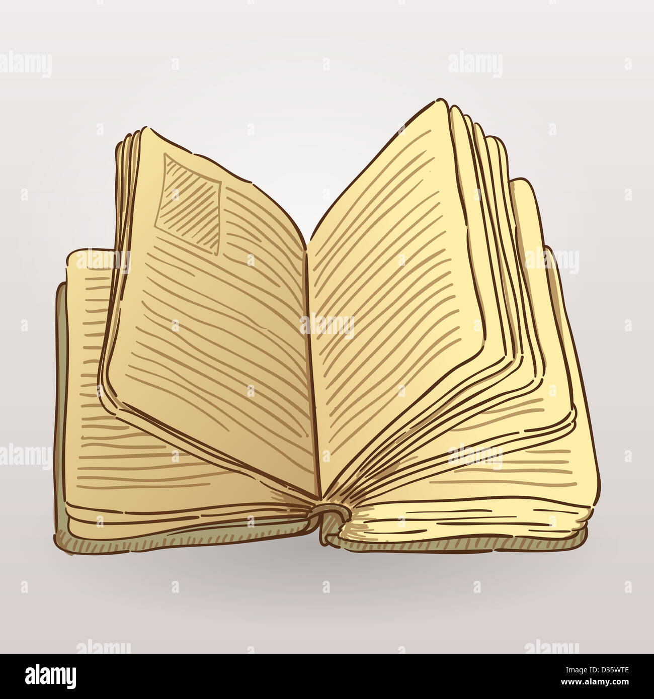 Open book drawing hi-res stock photography and images - Alamy