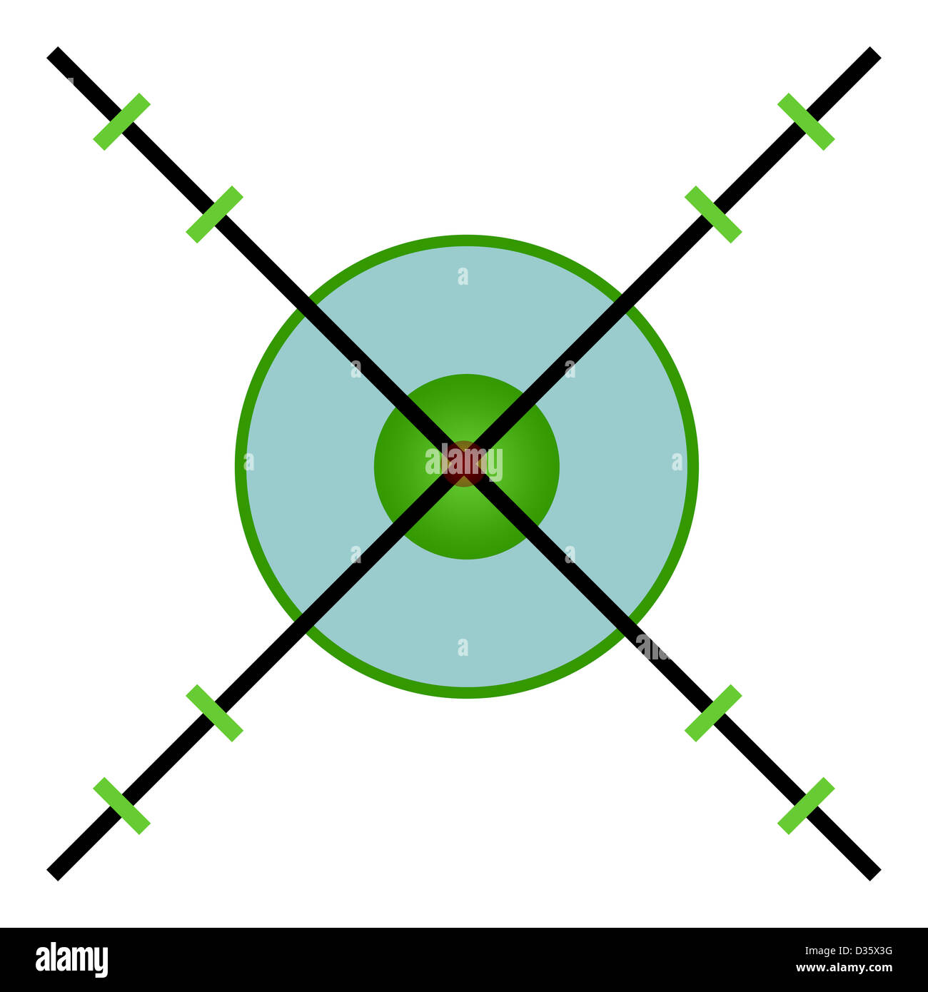 Cross hairs of sniper rifle sight isolated on white background Stock ...