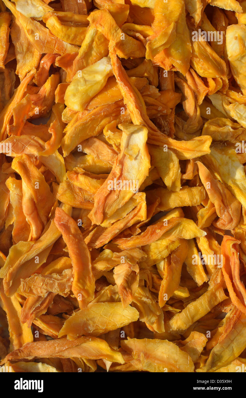 Display of dried mango slices Stock Photo - Alamy