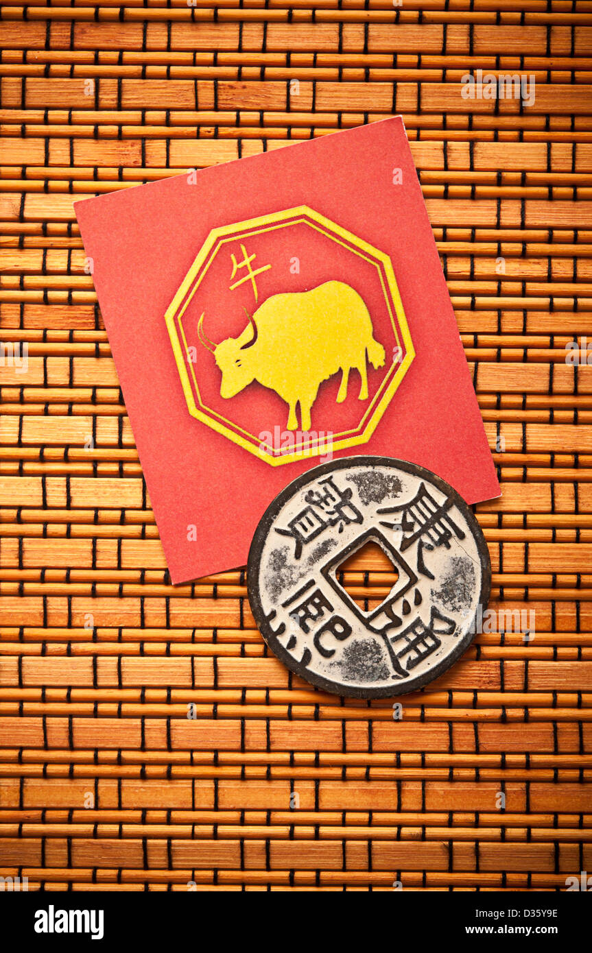 Chinese zodiac sign of ox Stock Photo - Alamy